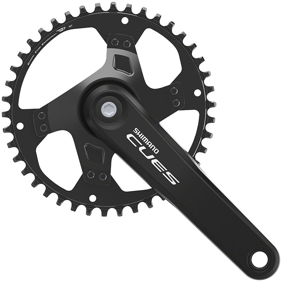 Shimano CUES FC-U4000-1 Crankset - 175mm 9/10/11-Speed 42t Riveted Squ – Howler Bike Park