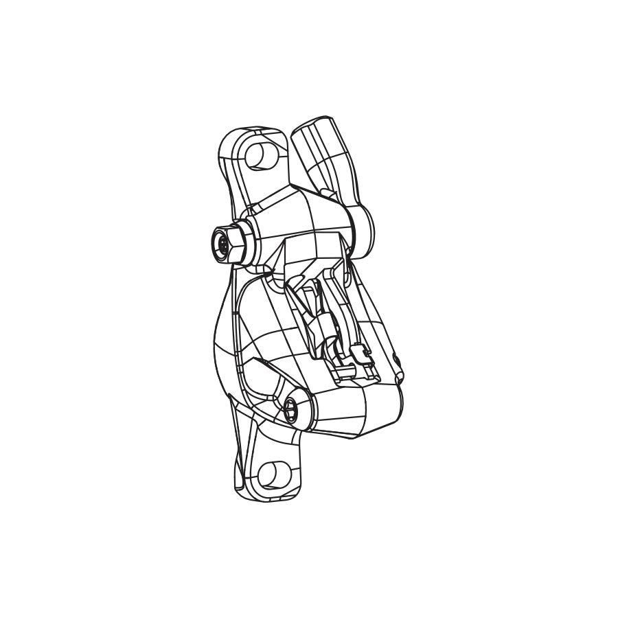 SRAM Red 22 Complete Post Mount Caliper Assembly 18mm Front/Rear ...