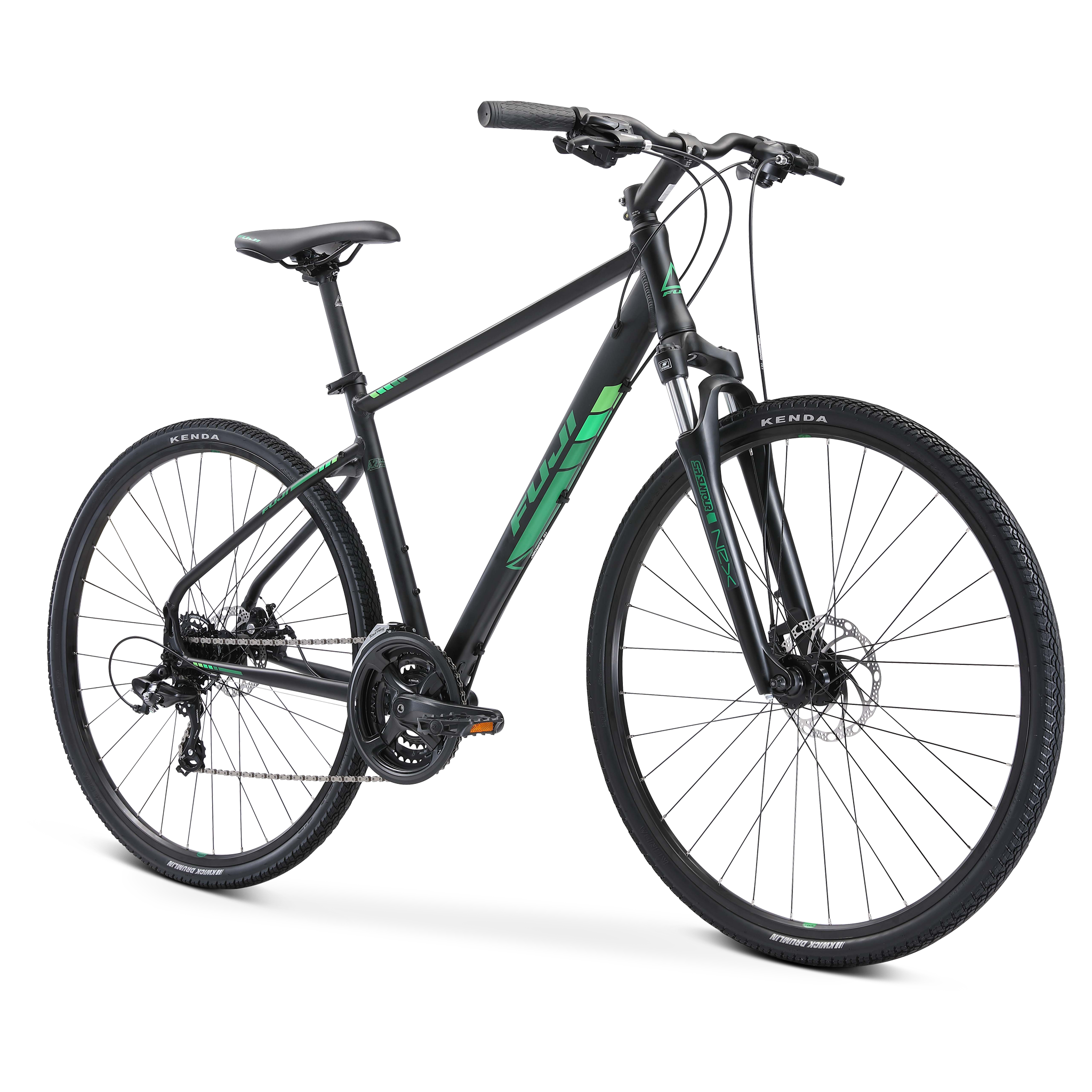 Fuji Bikes Traverse 1.7 Satin Black / Green 17IN – Howler Bike Park