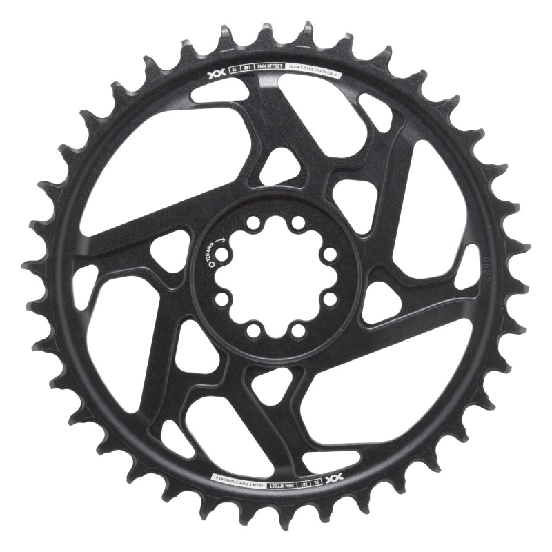 SRAM XX SL Eagle T-Type Direct Mount Chainring - 38t 12-Speed 8-Bolt D ...