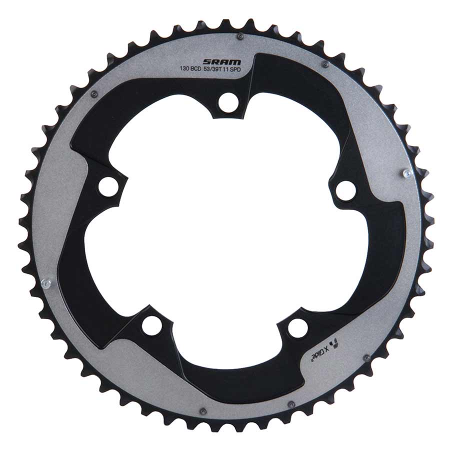 SRAM Red 22 53T 130mm BCD YAW Chainring Gray Hidden Non-Hidden Bolt Us ...