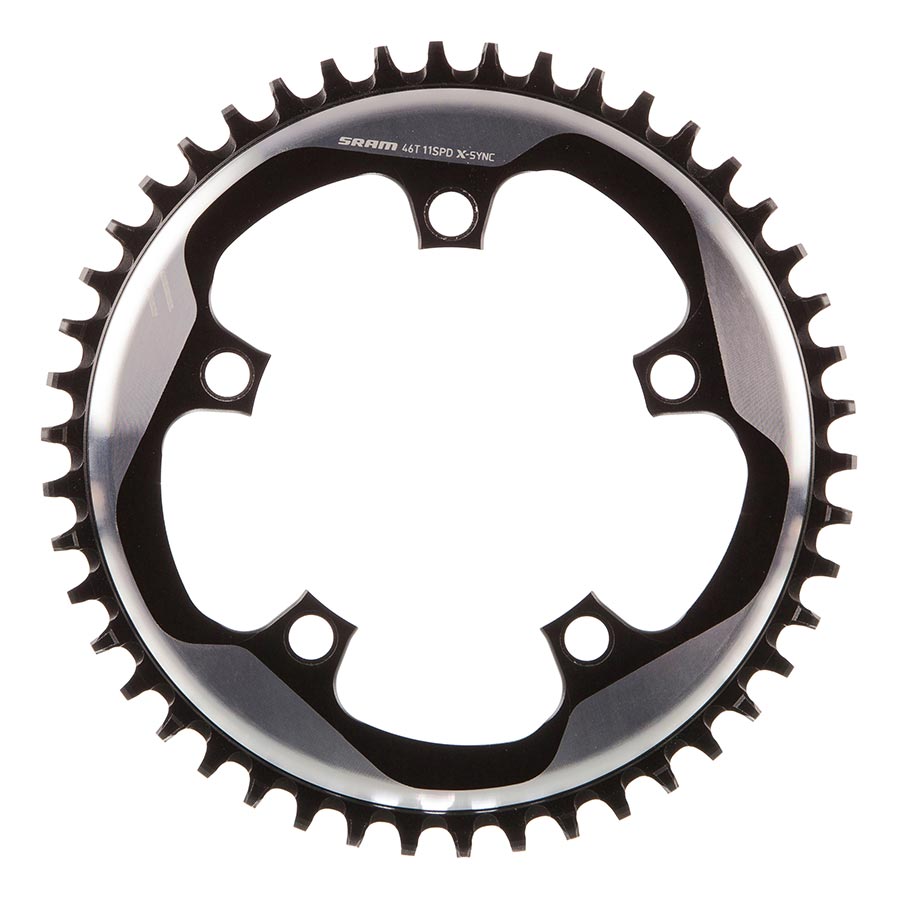 SRAM X-Sync Chainring 46 Teeth 110mm BCD Polished Grey/Matte Black ...