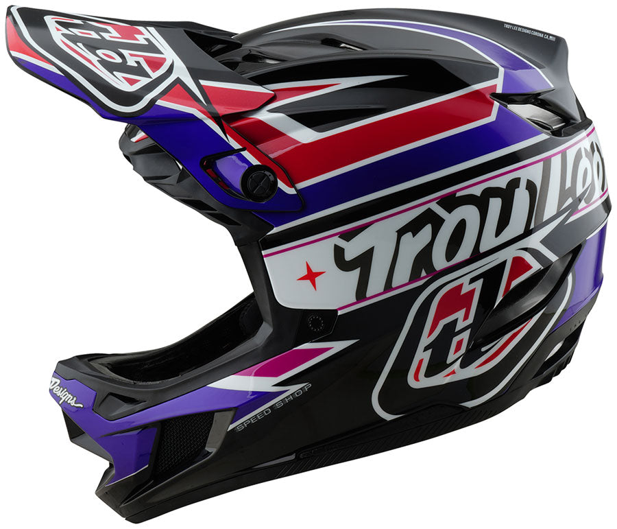 Troy Lee Designs D4 Polyacrylite Helmet – Linear Black Small – Howler Bike Park
