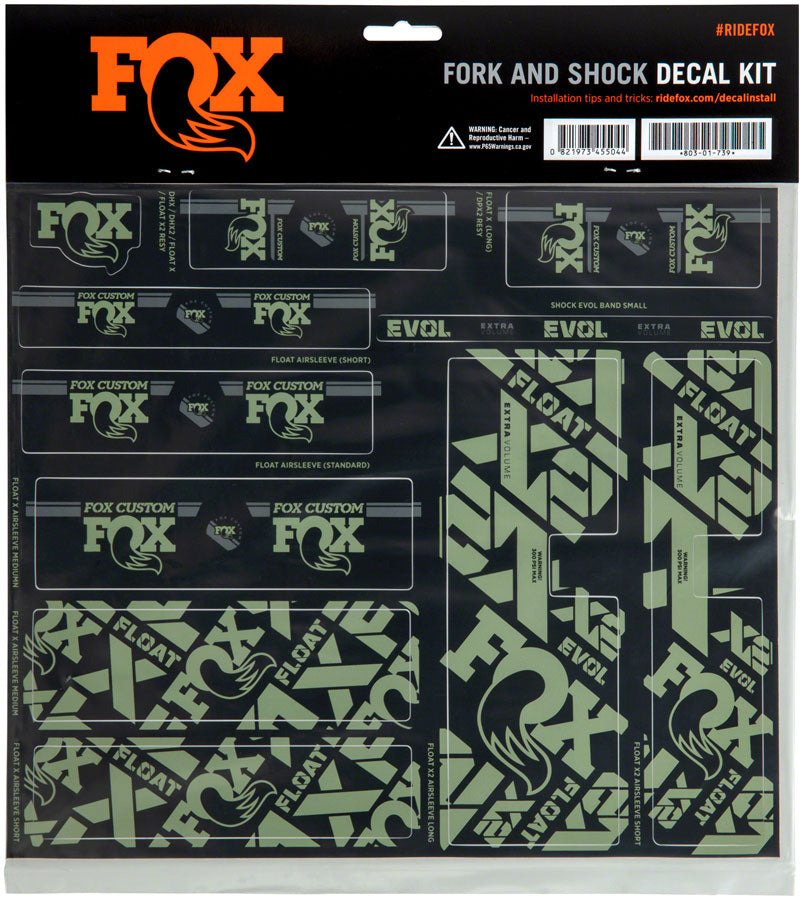 FOX Fork and Shock Decal Kit - Pistachio – Howler Bike Park