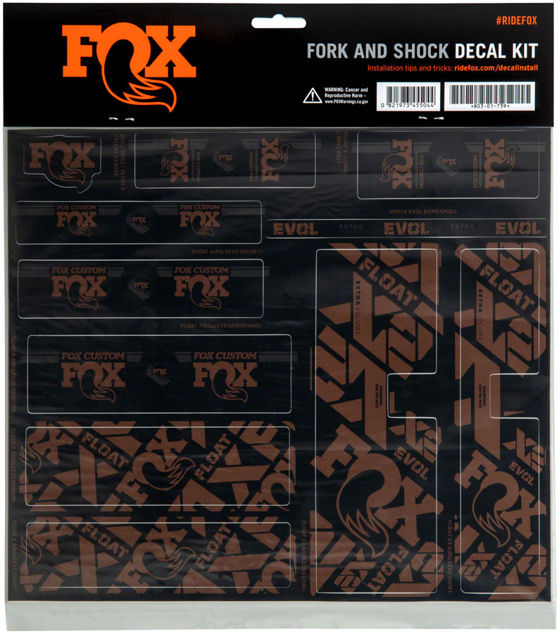FOX Fork and Shock Decal Kit - Root Beer – Howler Bike Park