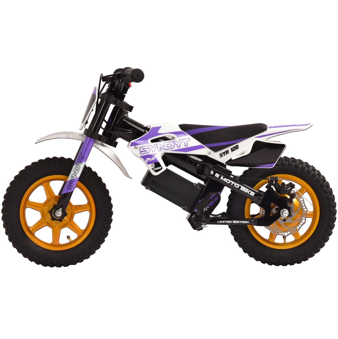 SYNDYT SYR 120 12" E Balance Bike. 24 Volts. 10 AH. 250 Watts. 5, 8, 1 – Howler Bike Park