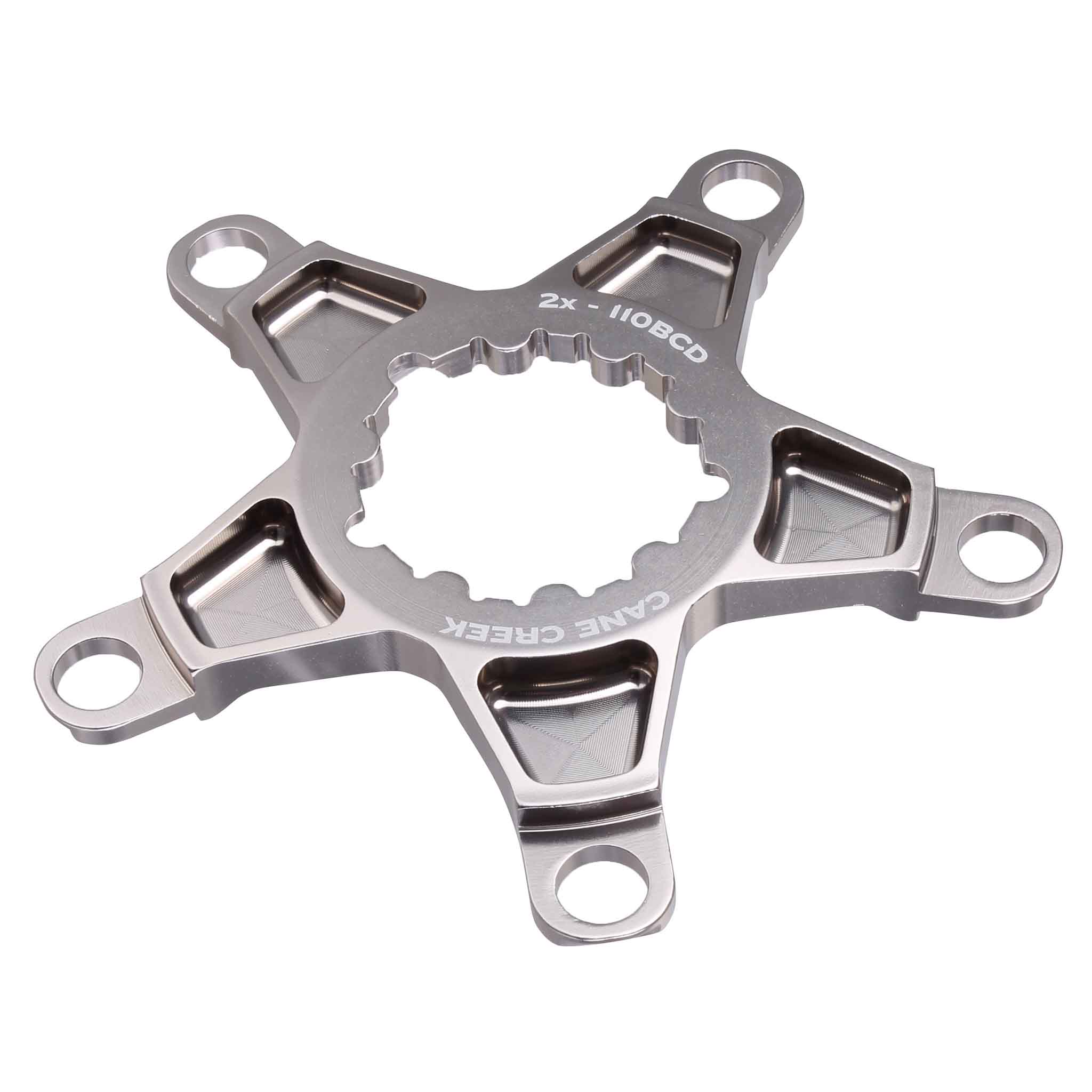Cane Creek 2X Chainring Spider 110mm BCD Titanium Gray – Howler Bike Park