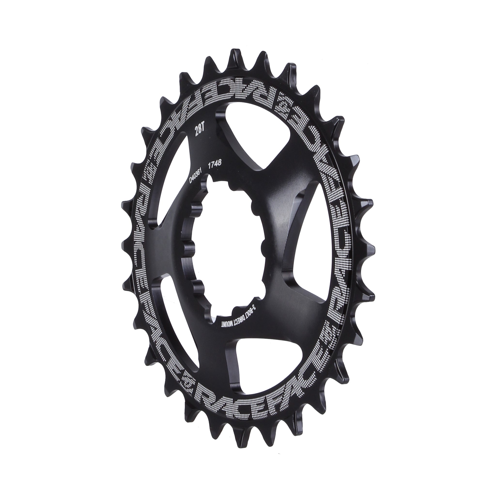 RaceFace Narrow Wide Chainring: Direct Mount 3-Bolt Compatible 28t Bla ...