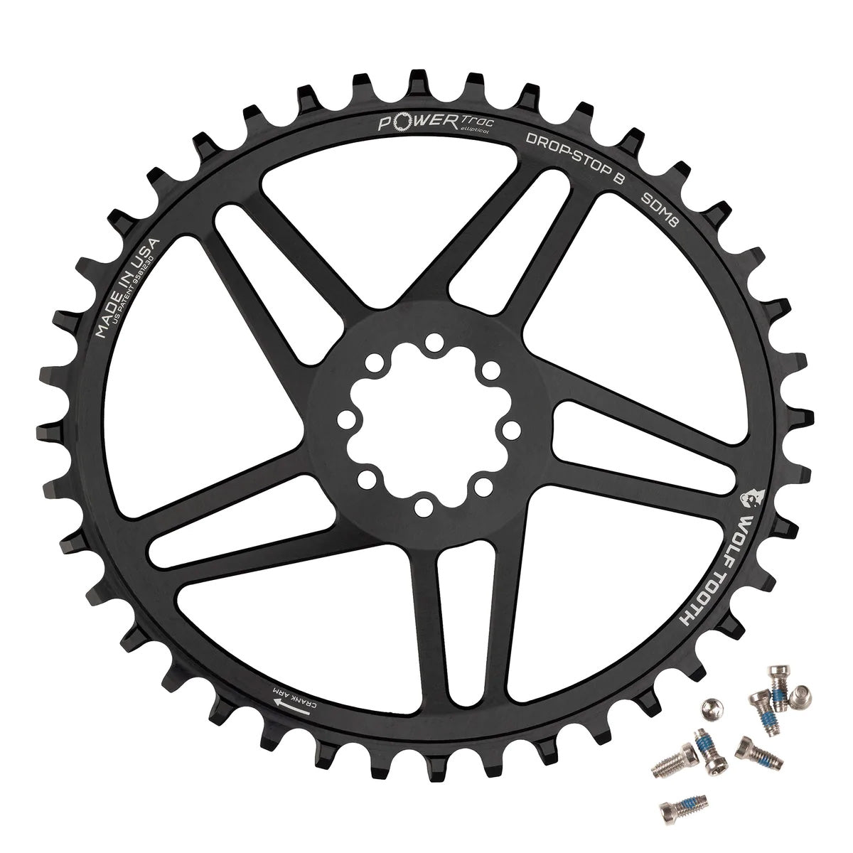 Wolf Tooth Elliptical Direct Mount Chainring - 44t SRAM Direct Mount D ...