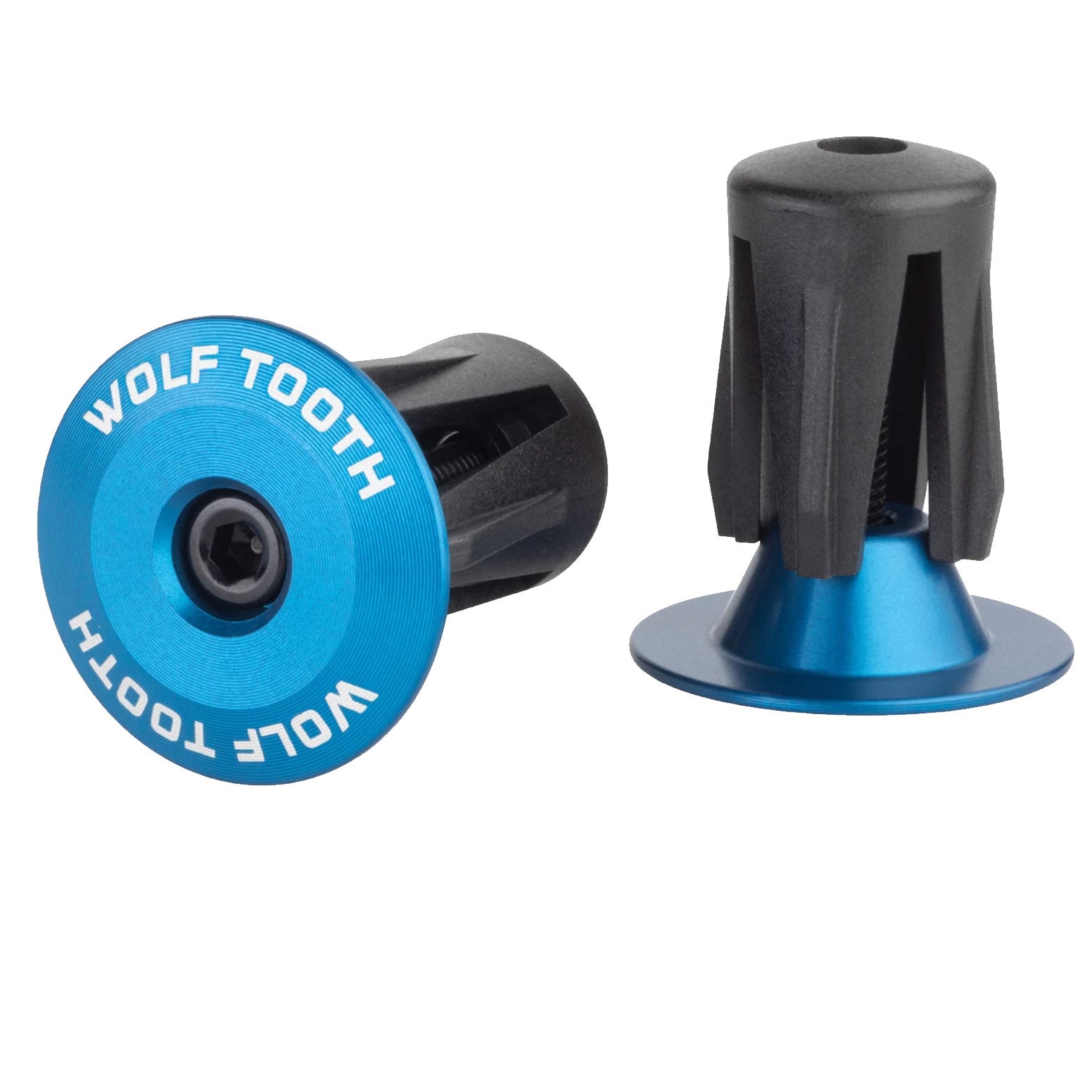 Wolf Tooth Alloy Bar End Plugs - Blue – Howler Bike Park